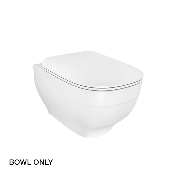 TRACE RIMLESS WALL HUNG TOILET WITHOUT TOILET SEAT COVER IN WHITE ...